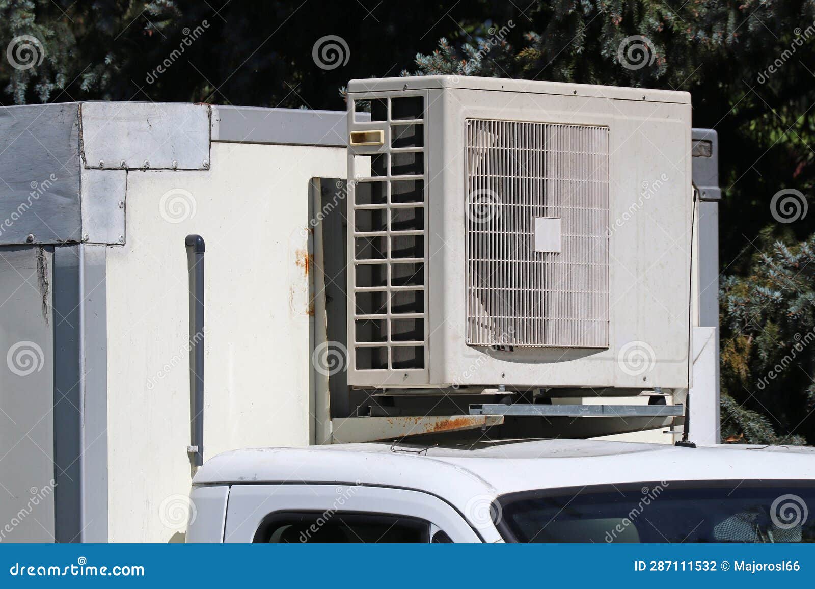 Cooler on the Top of a Truck Stock Photo - Image of electric, vehicle ...