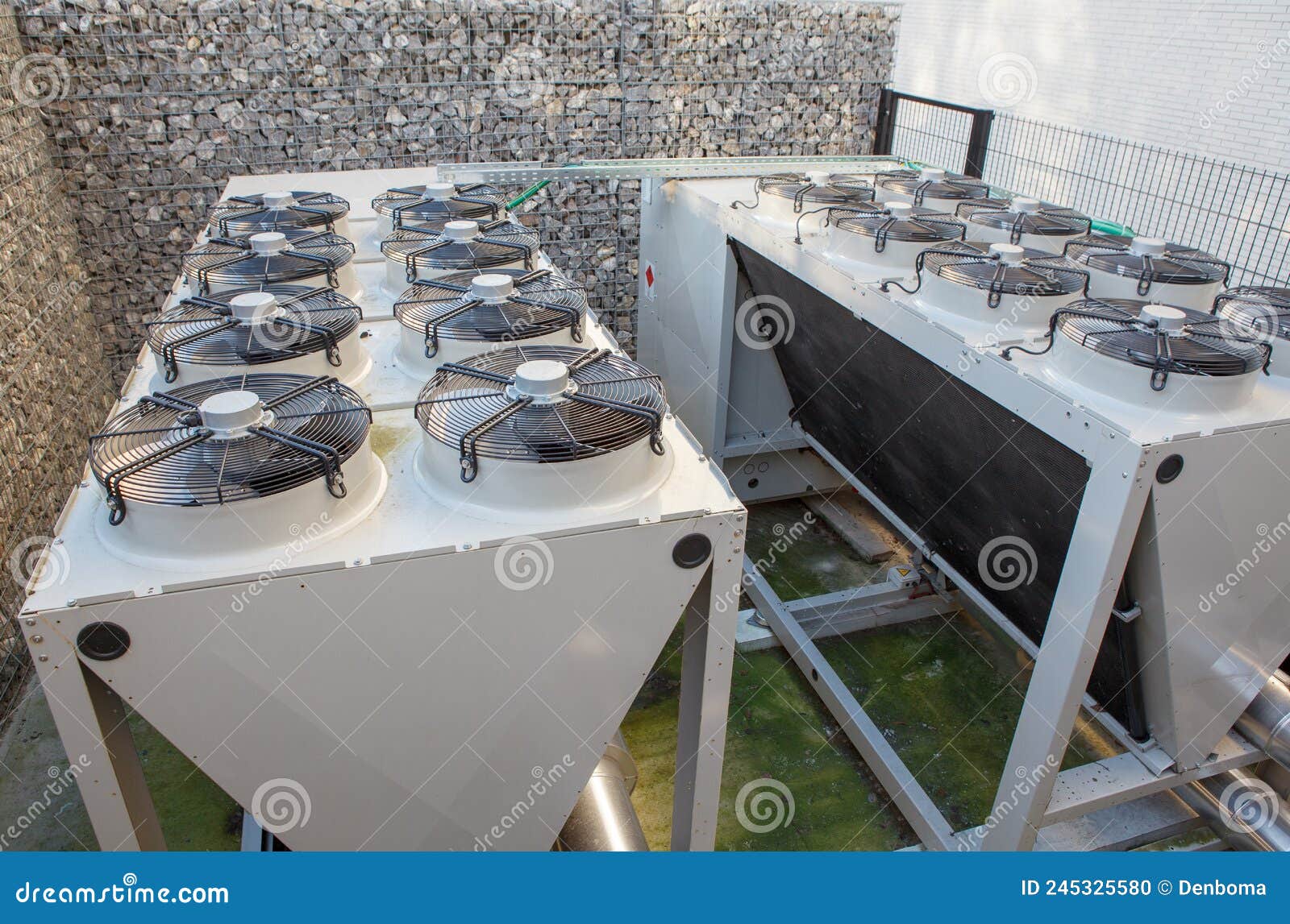 Cooling air conditioning stock photo. Image of roof - 245325580