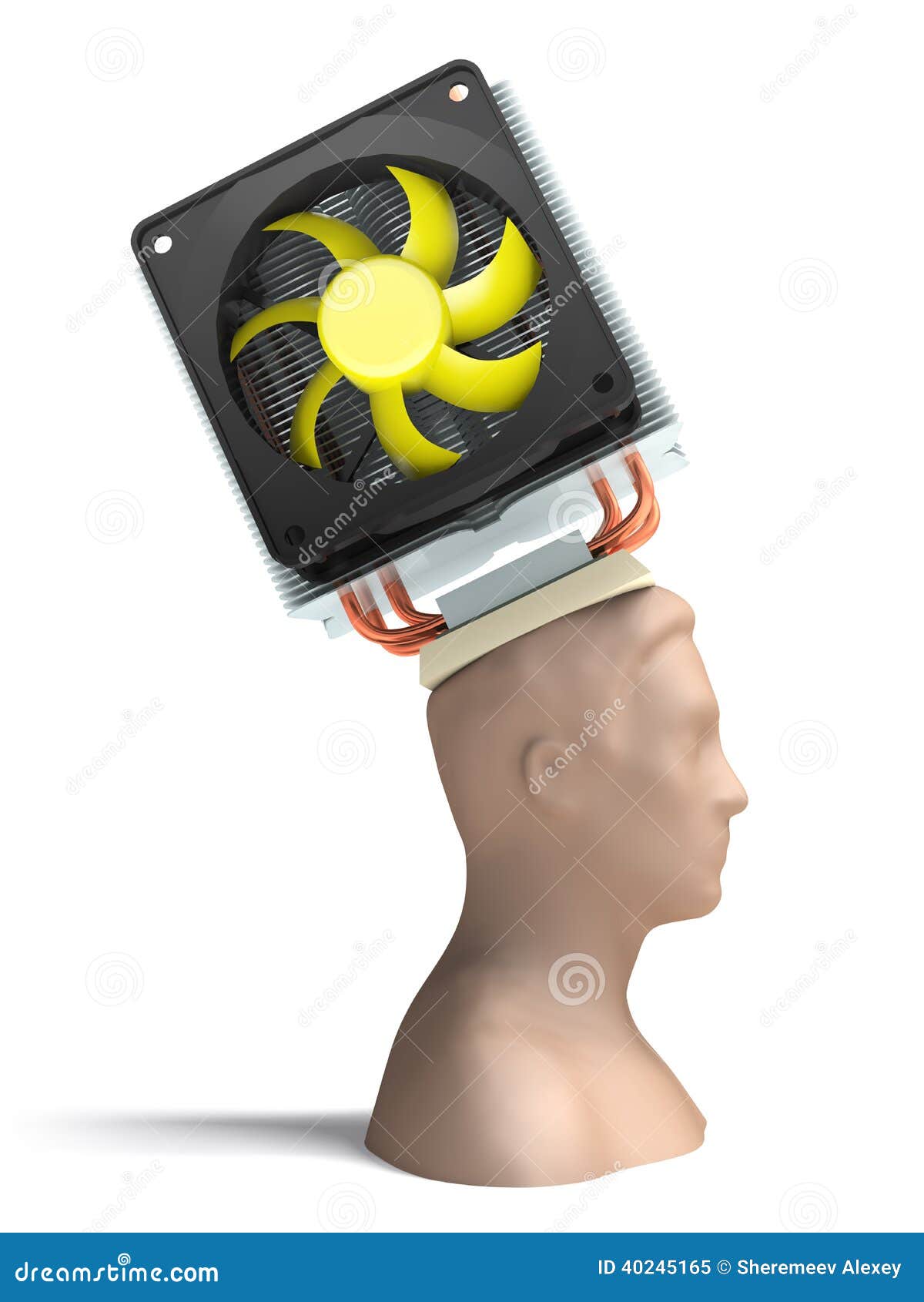 Cooling the brain cooler stock illustration. Illustration of plane ...