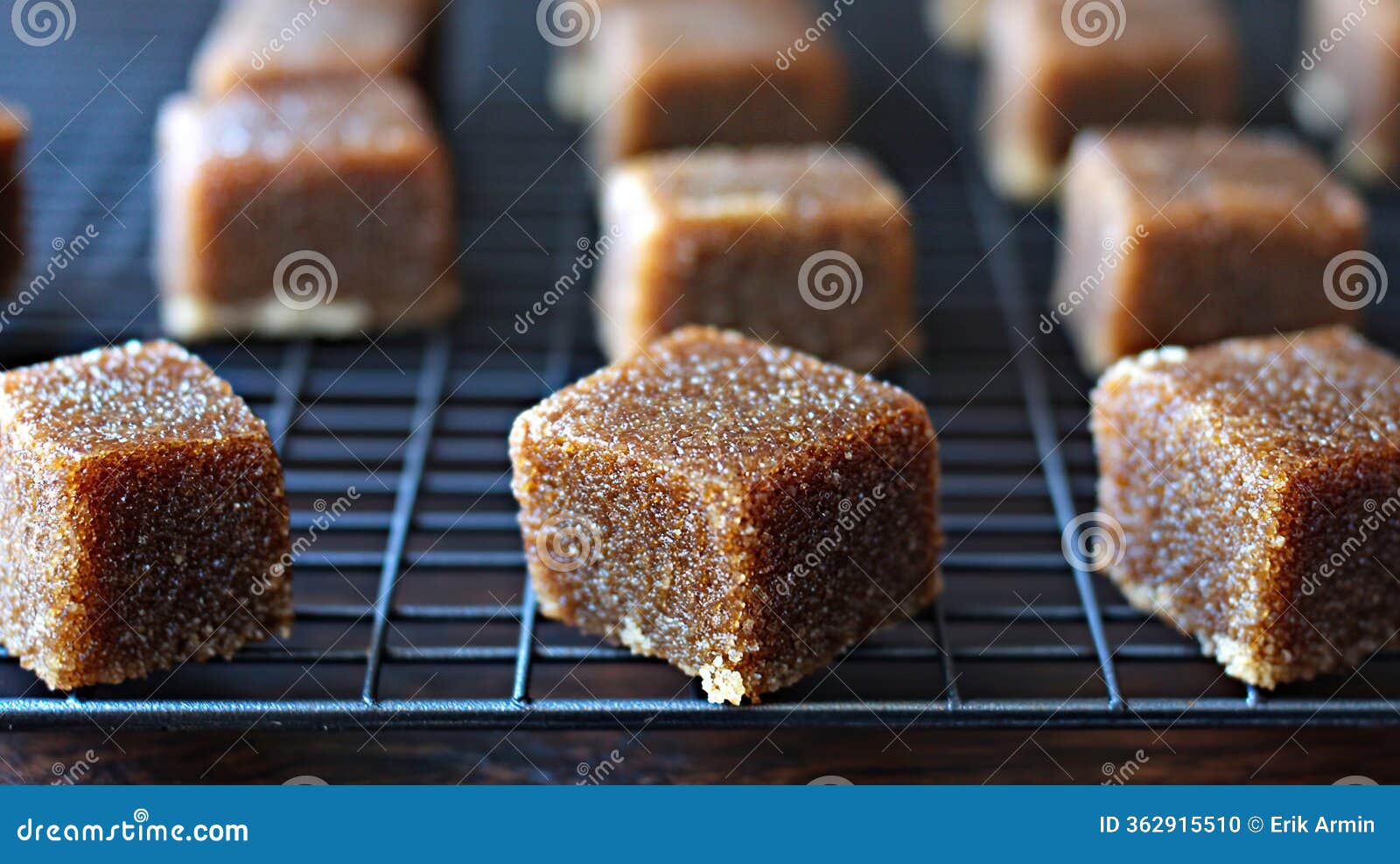 Cooling Brown Sugar Cubes on Wire Rack Stock Photo - Image of sugar ...