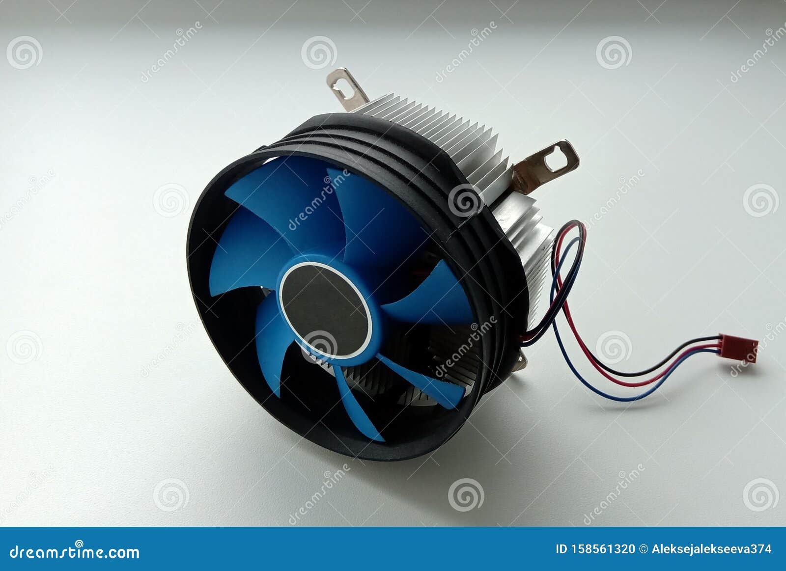 Cooling Cooler for a Personal Computer on a White Background Stock ...