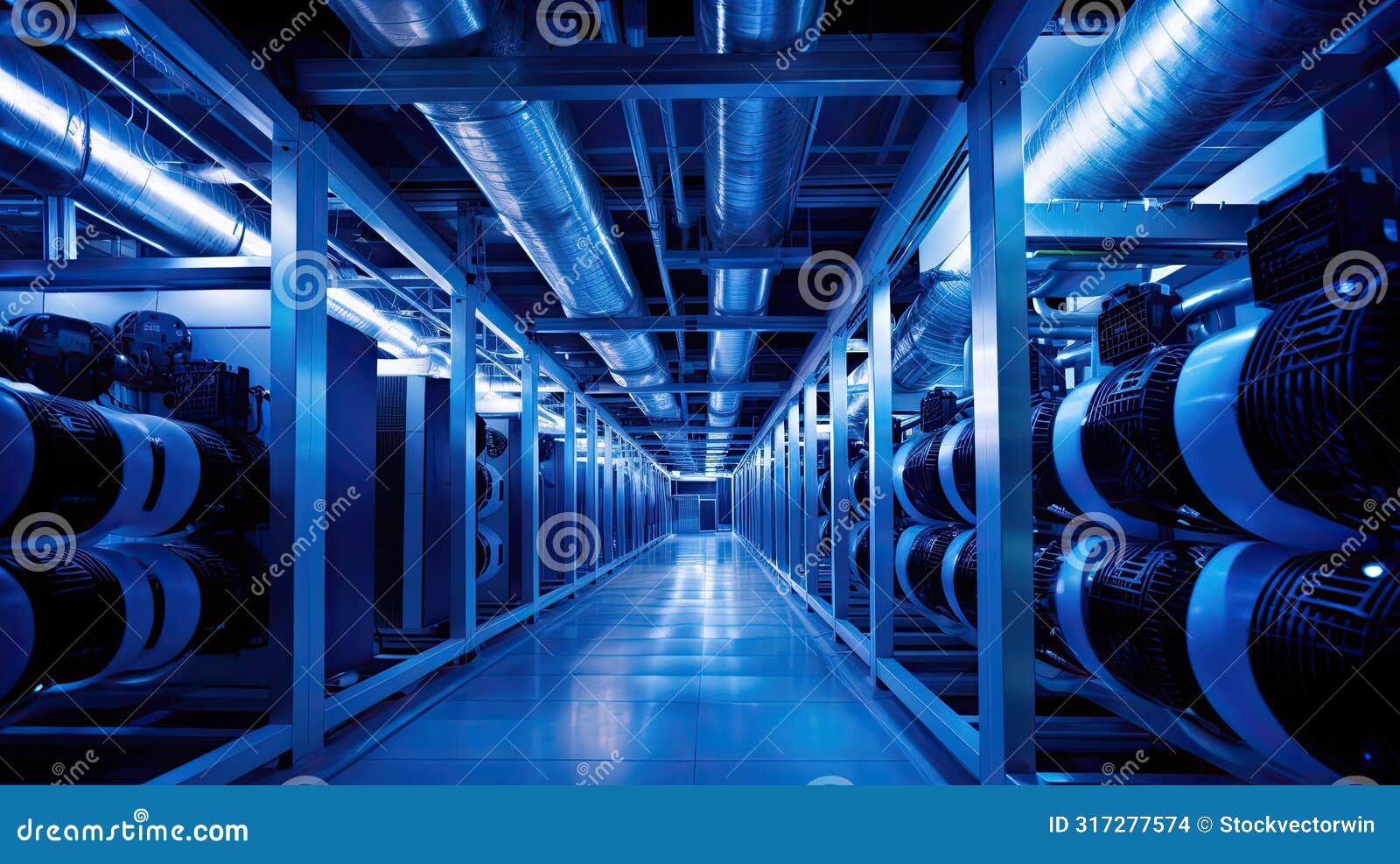 Cooling Data Center Technology Stock Illustration - Illustration of ...