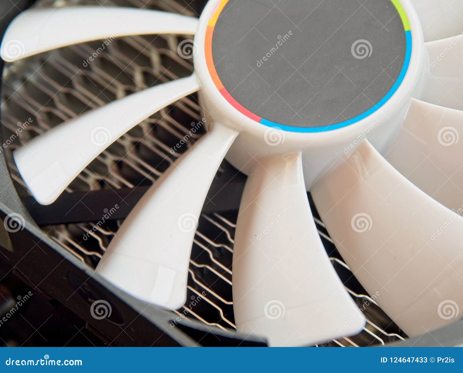 Computer chip cooling fan stock image. Image of heatsink - 124647433