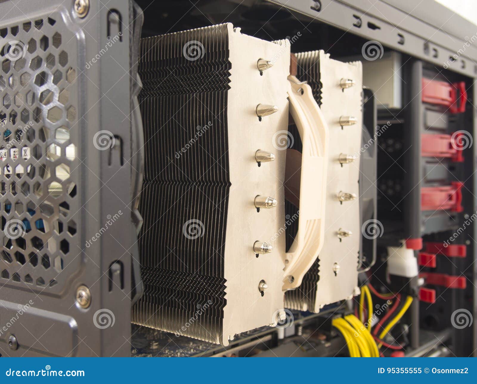 Cooling Fan in the Desktop Computer Stock Image - Image of accessory ...