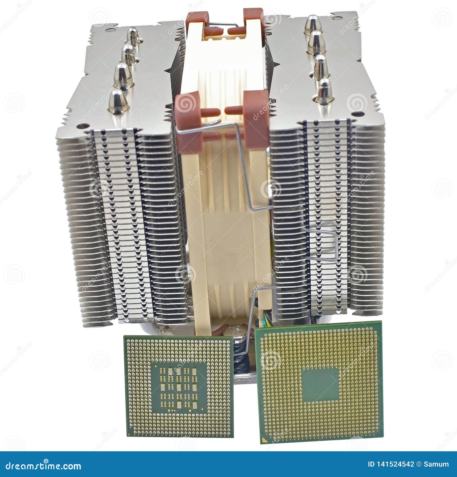 Cooling Fan with Heatsink and CPU Stock Photo - Image of spinning ...