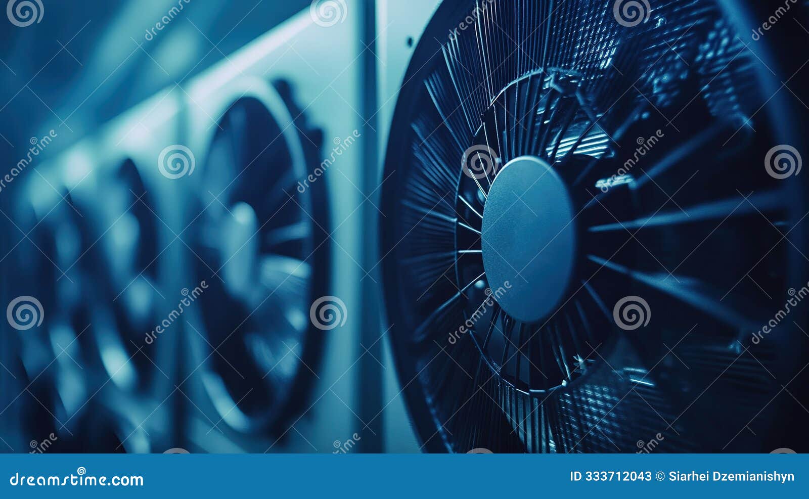Cooling Fans Operate in a Data Center Providing Efficient Airflow and ...