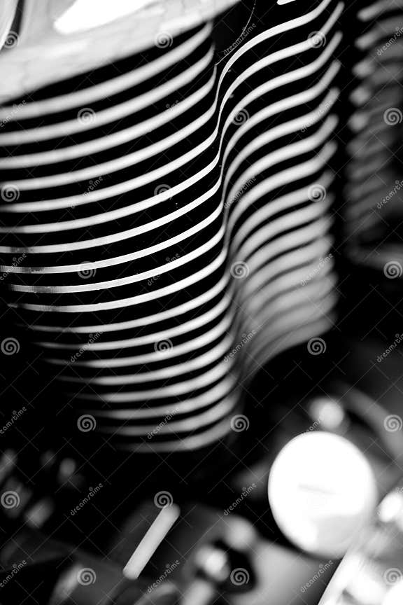 Cooling Fins of a Motorcycle Engine Stock Image - Image of ...