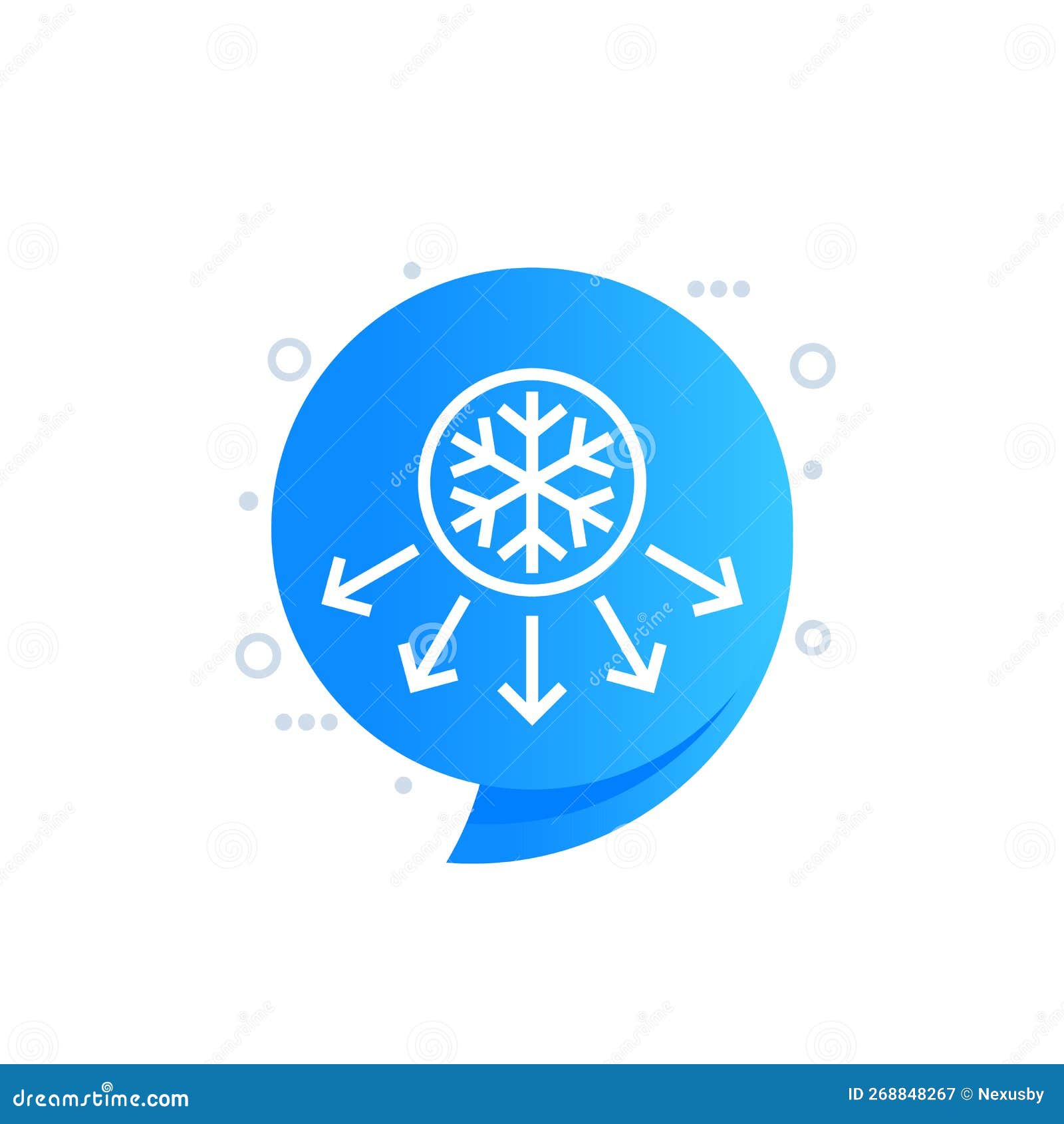 Cooling, Freezing Icon for Web Stock Vector - Illustration of flow ...