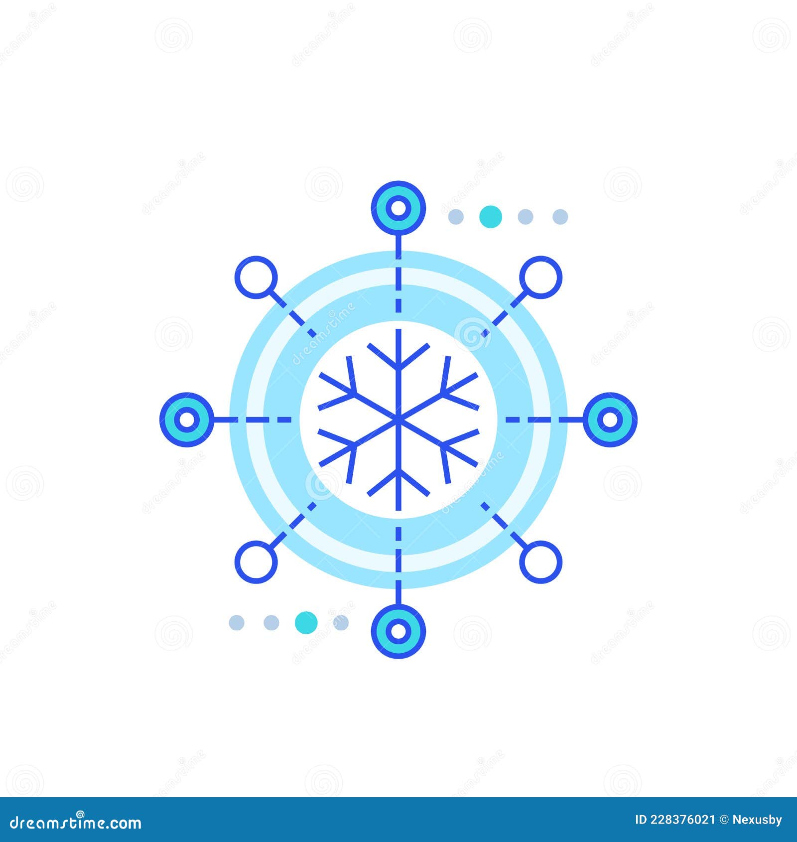 Cooling, Freezing Vector Icon on White Stock Vector - Illustration of ...