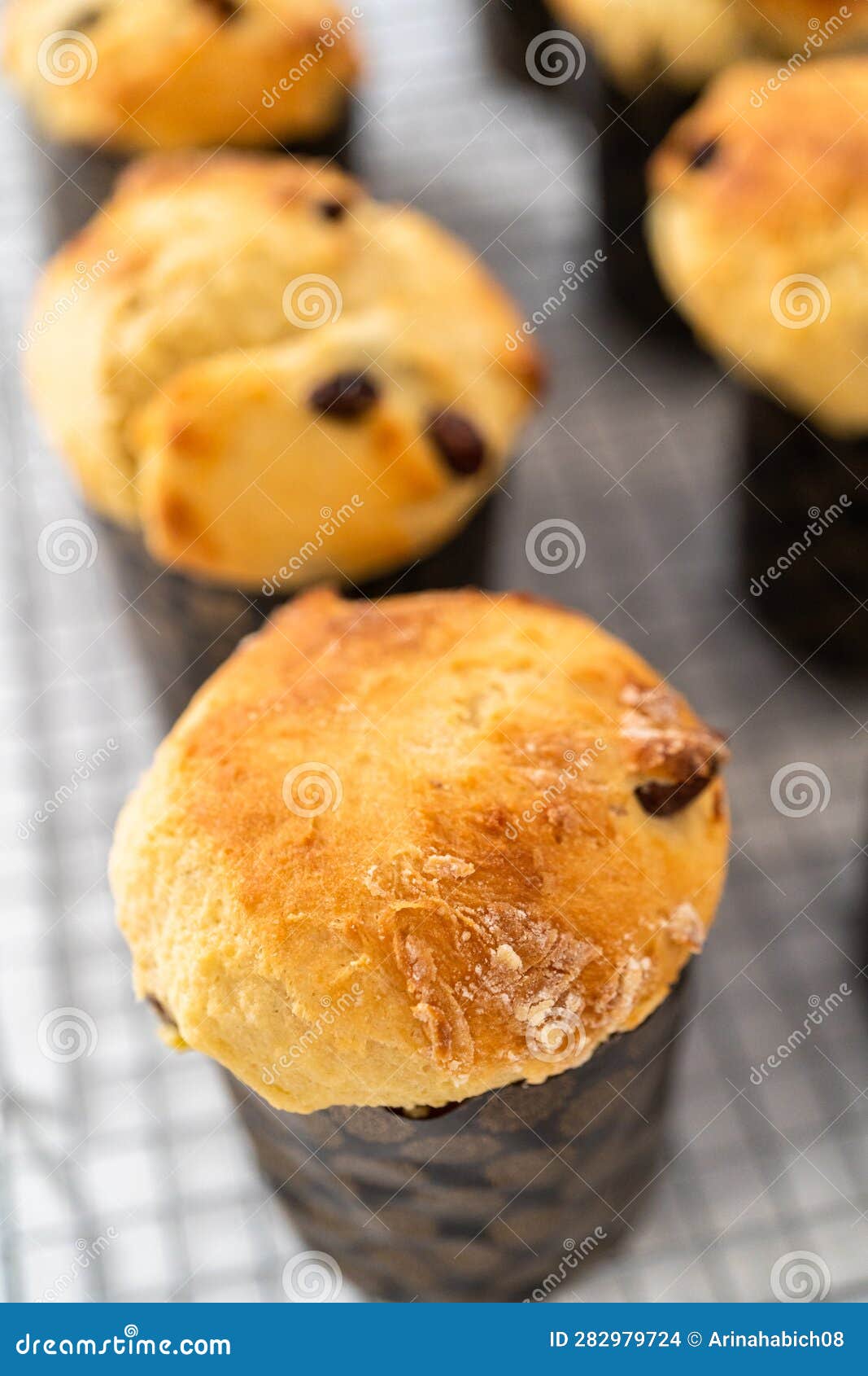 Mini Easter Bread Kulich stock photo. Image of food - 282979724
