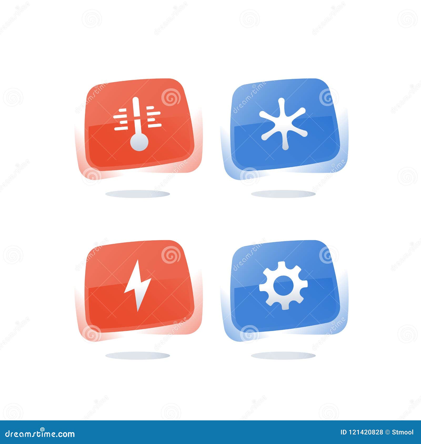 Cooling and Heating Concept, Hot and Cold Temperature, Air Conditioning ...