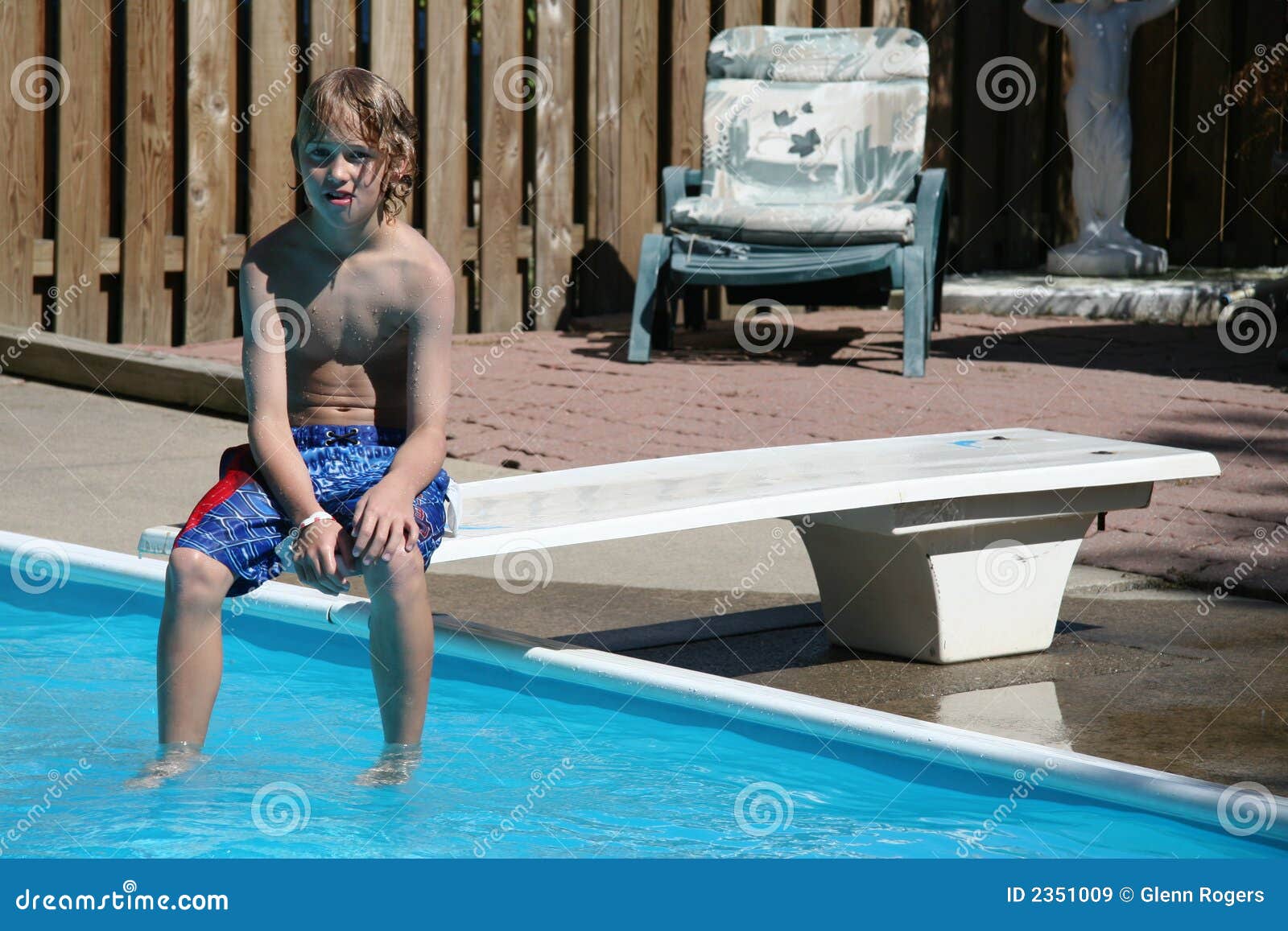 Cooling Off stock image. Image of relaxed, sitting, pool - 2351009