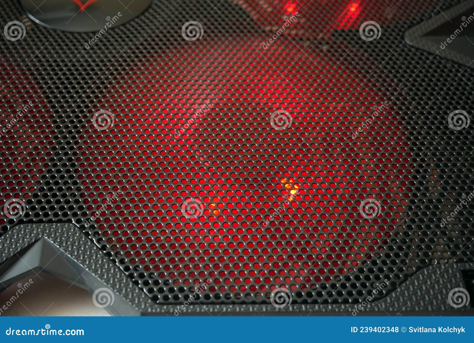 Cooling Pad for Laptop Computer with Red Light. Notebook Cooling Stand ...