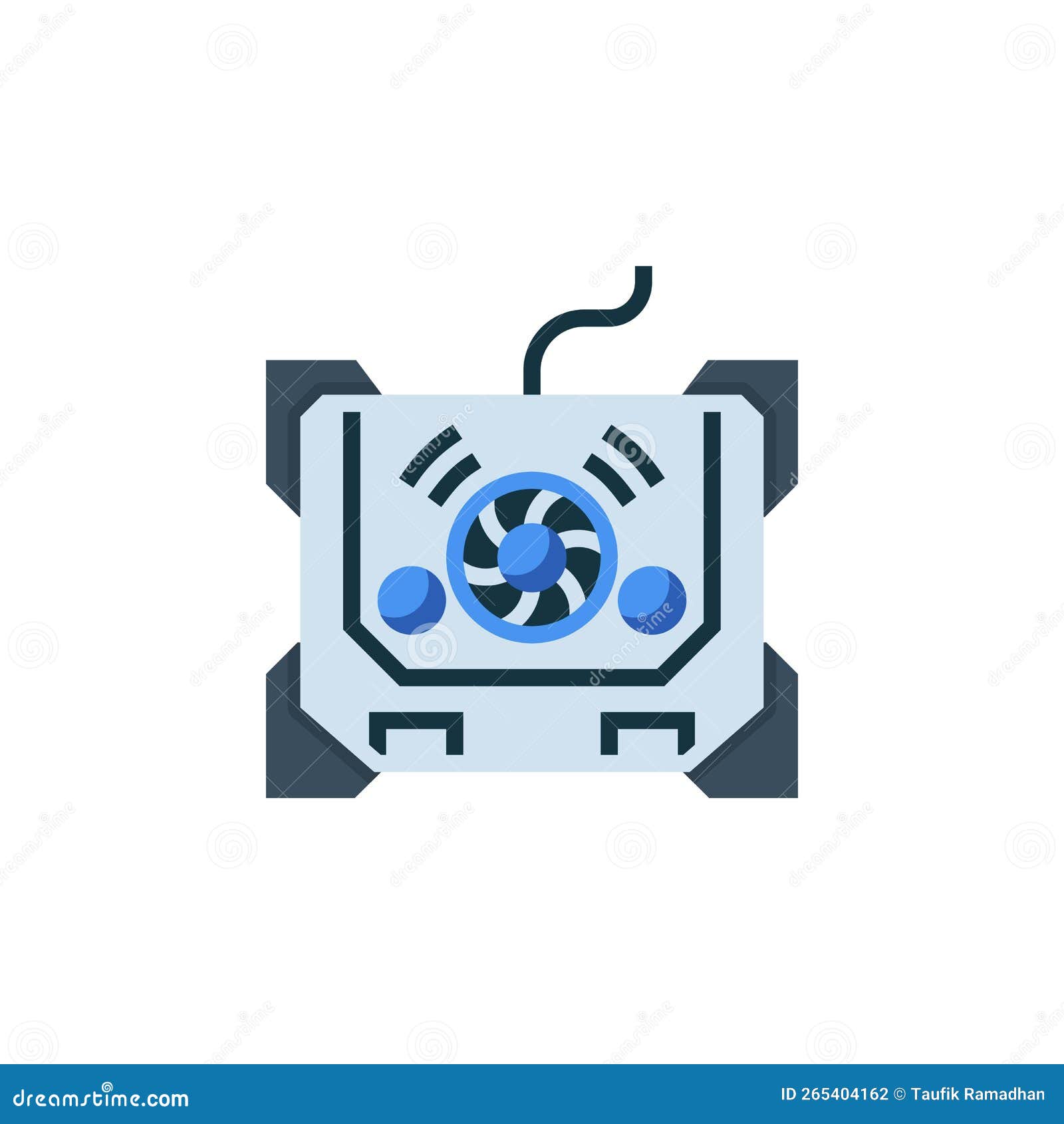 Cooling Pad Vector Icon. Computer Component Icon Flat Style. Perfect ...