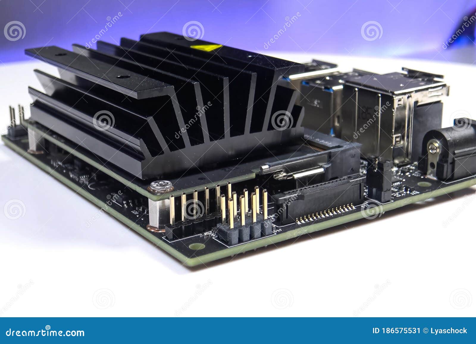 Cooling Radiator for Mini Computer Board. Cooling Electronics Stock ...