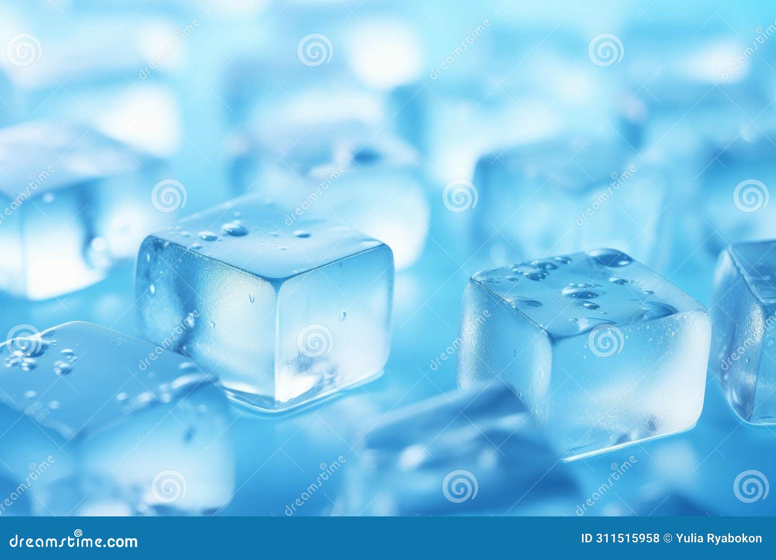 Cooling Smooth Ice Cubes Light. Generate Ai Stock Photo - Image of ...