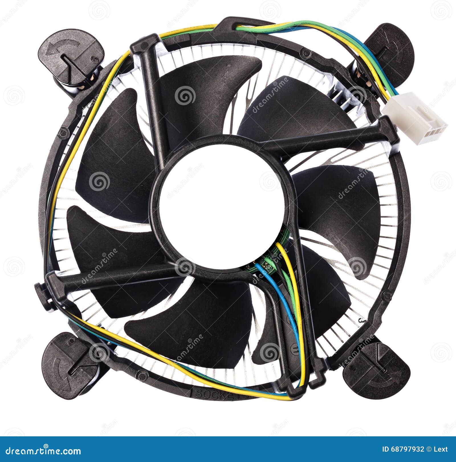 The Cooling System of the Central Computer Processor. Stock Photo ...