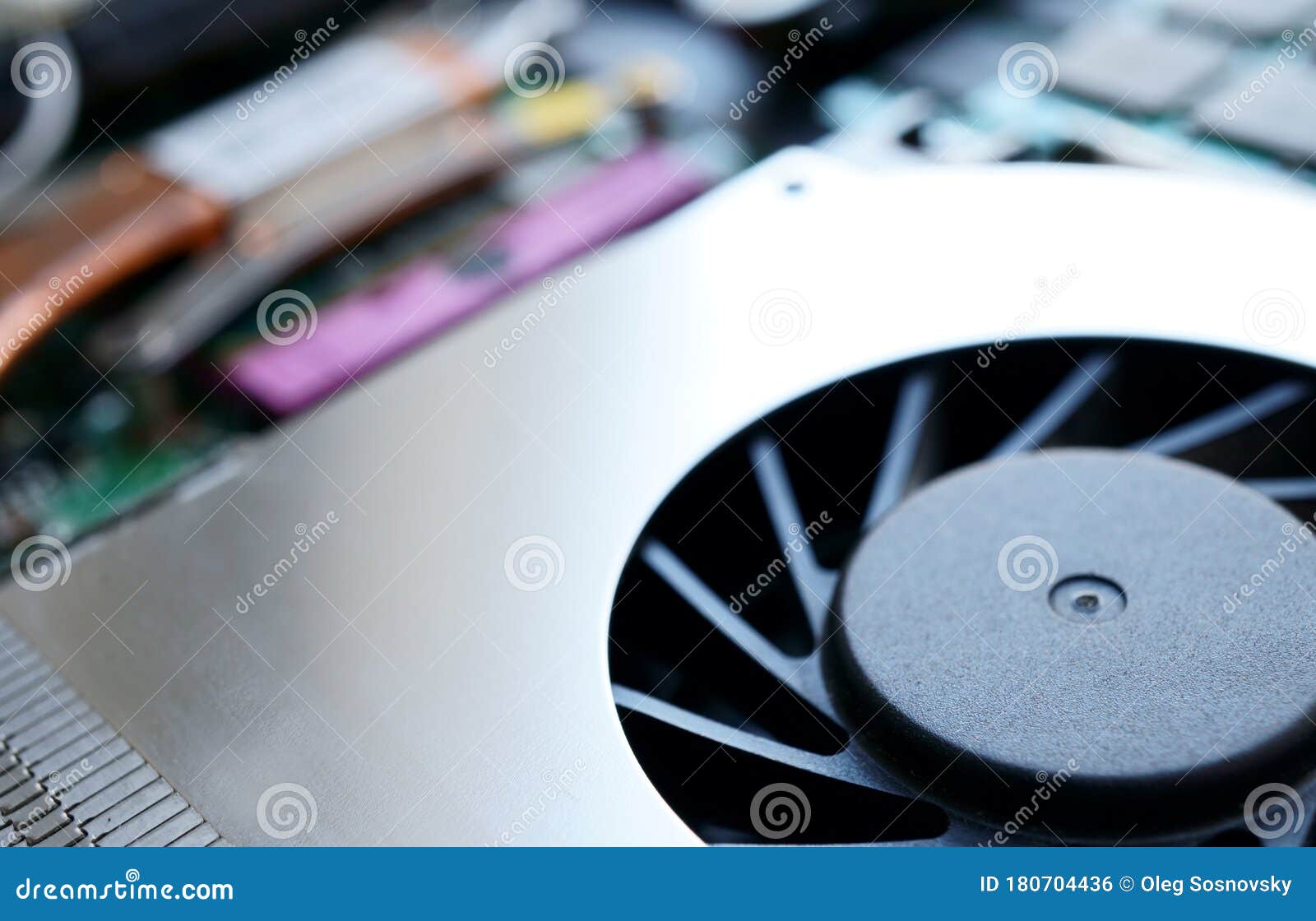 A Cooling System of Computer. a Fan, Cooler of Central Processing or ...