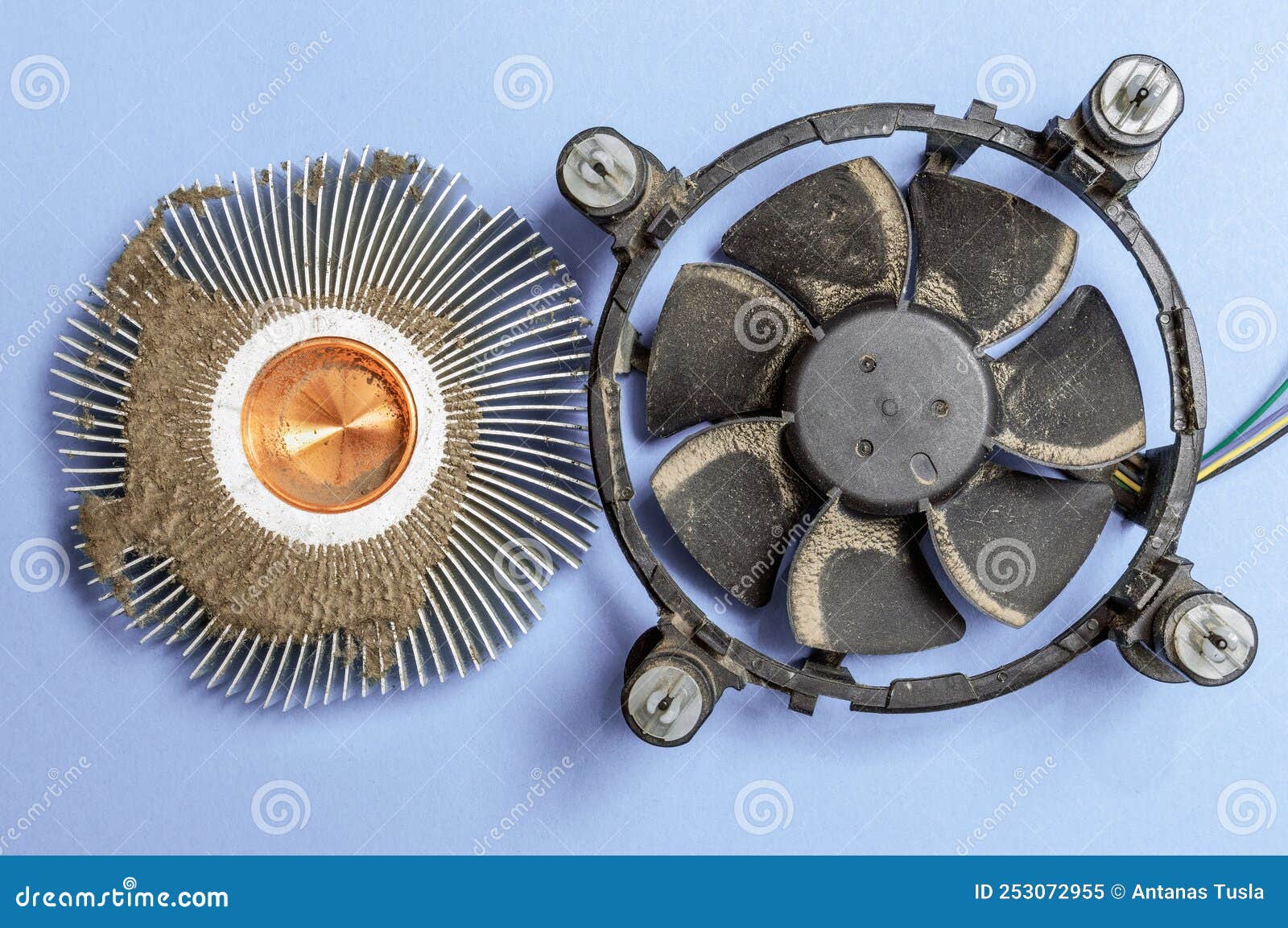 The Cooling System of the Computer Processor is Disassembled Stock ...