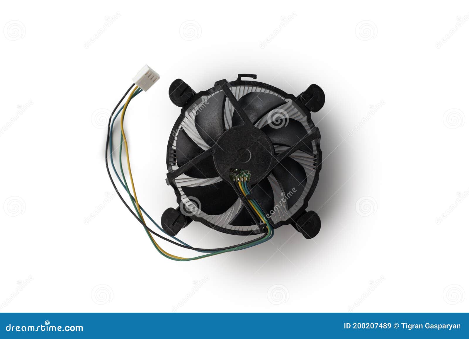 Cooling System for CPU with Cooler Simple Isolated on White Background ...