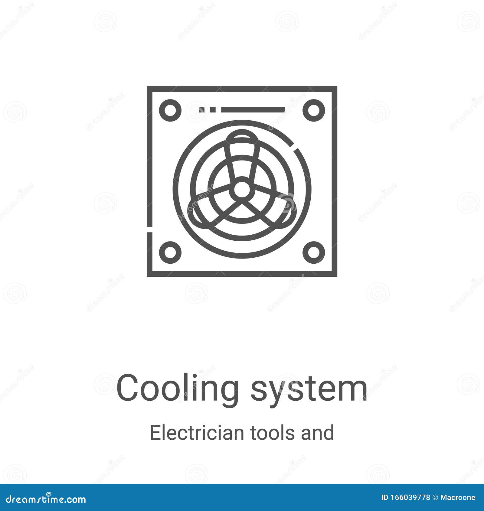 Cooling System Icon Vector from Electrician Tools and Elements ...
