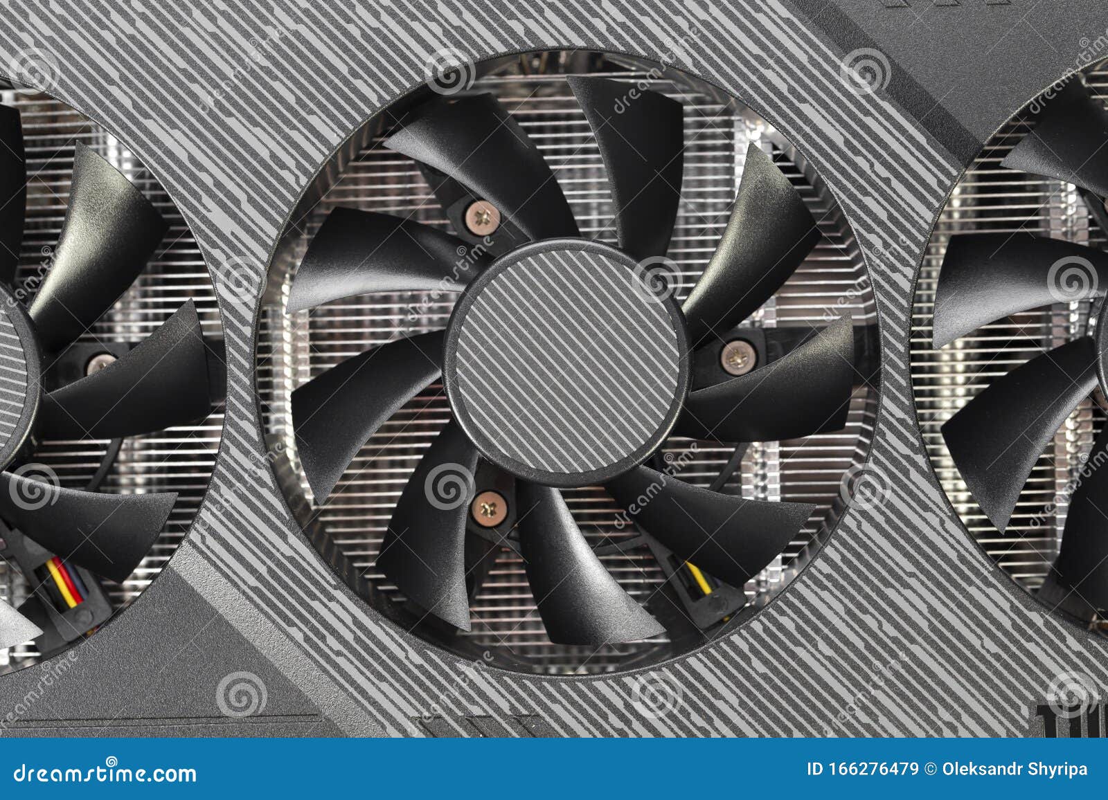 Cooling System of Powerful Graphics Card Stock Image - Image of modern ...