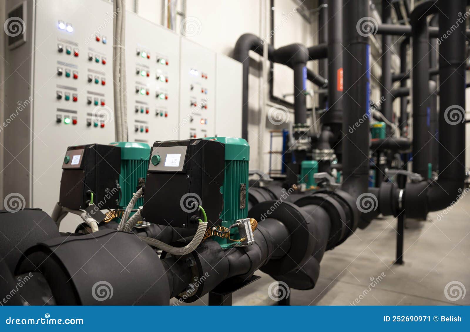 Cooling System of a Supercomputer Stock Image - Image of panel ...