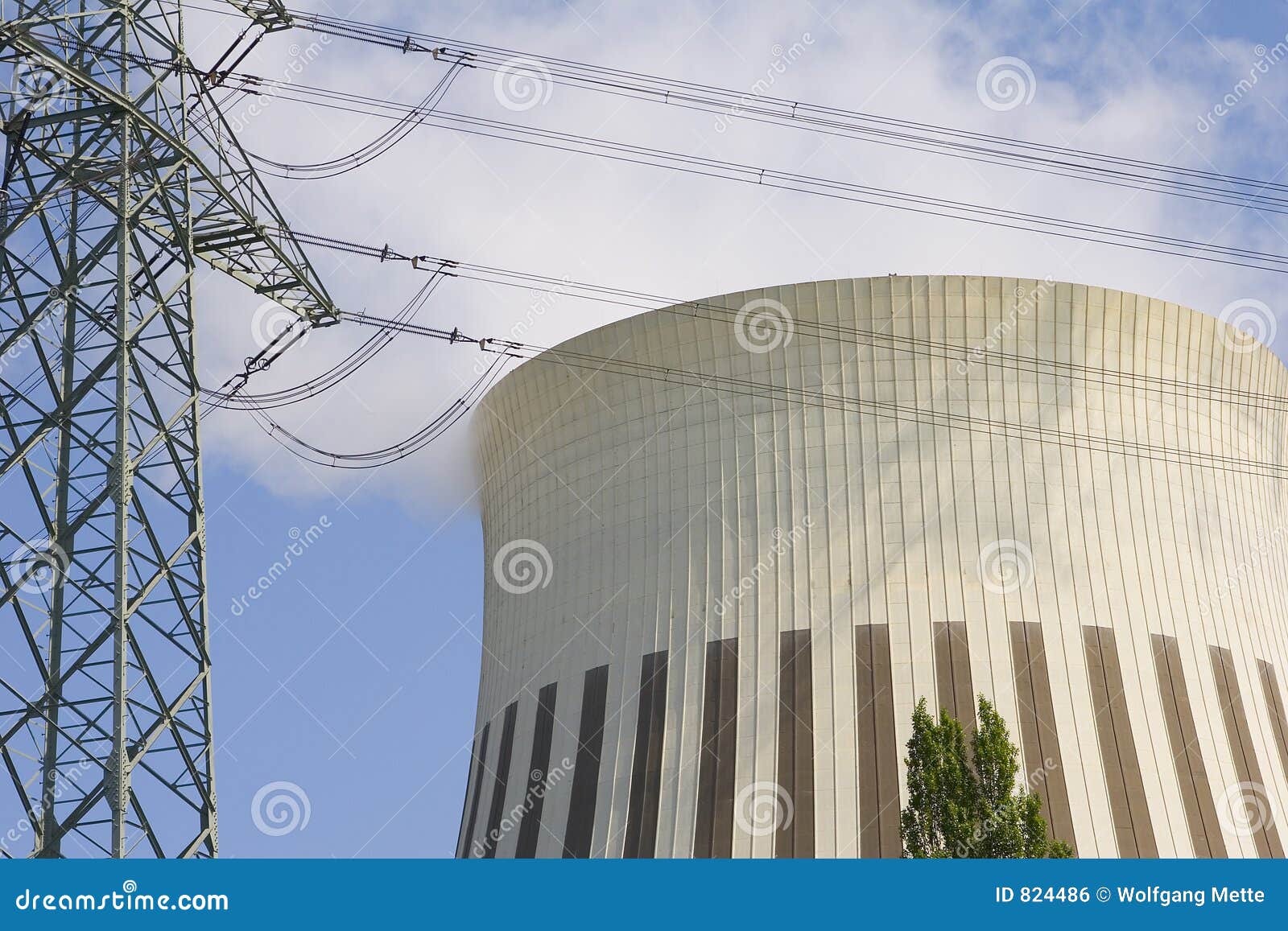 Pylon And Cooling Towers Stock Photography | CartoonDealer.com #25382468