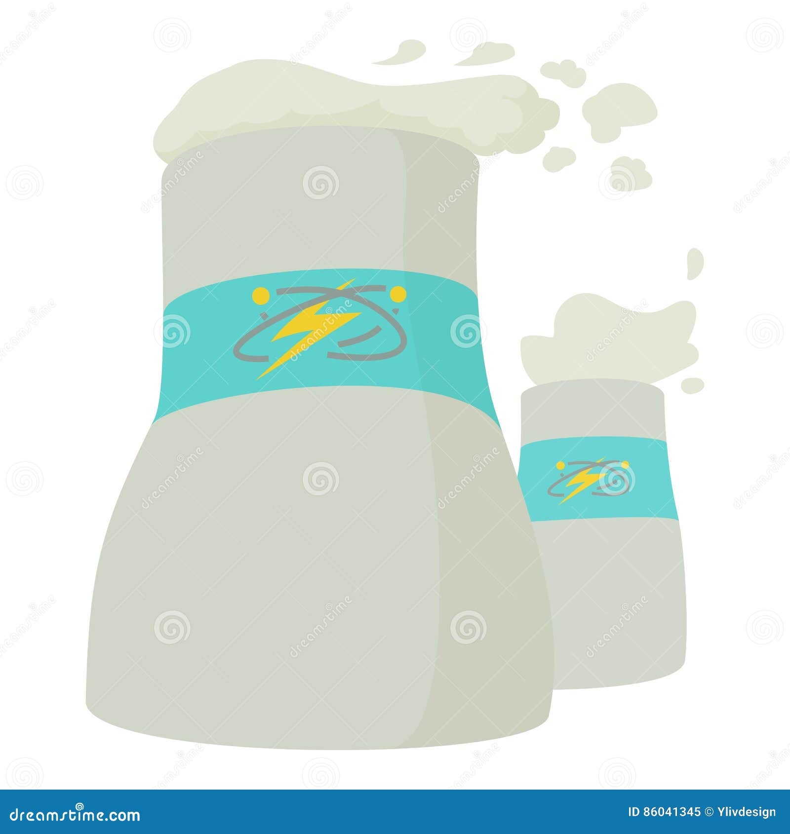 Cooling Tower Icon, Cartoon Style Stock Vector - Illustration of round ...