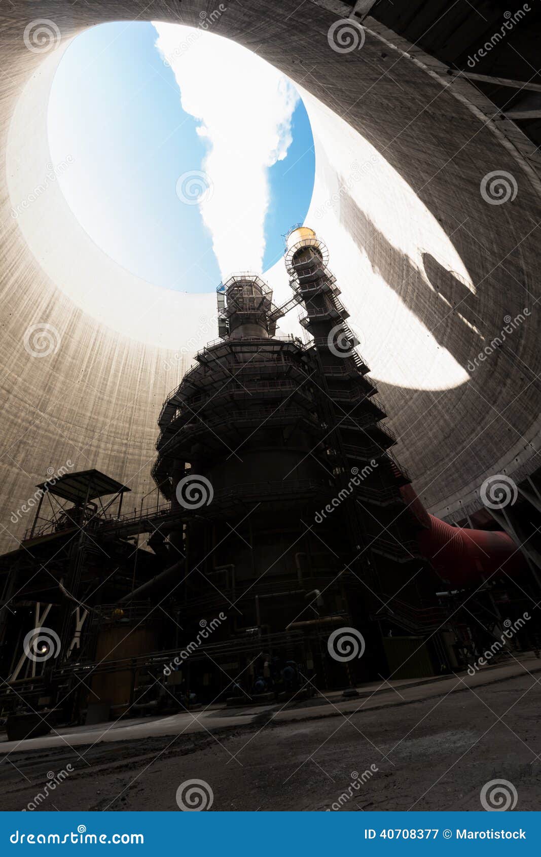 Cooling tower inside stock image. Image of factory, energy - 40708377