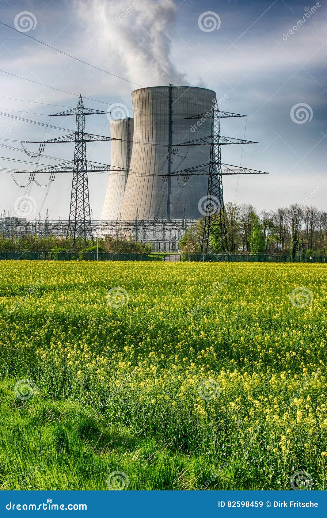 Cooling Tower Nuclear Poer Plant Stock Image - Image of poer, factory ...