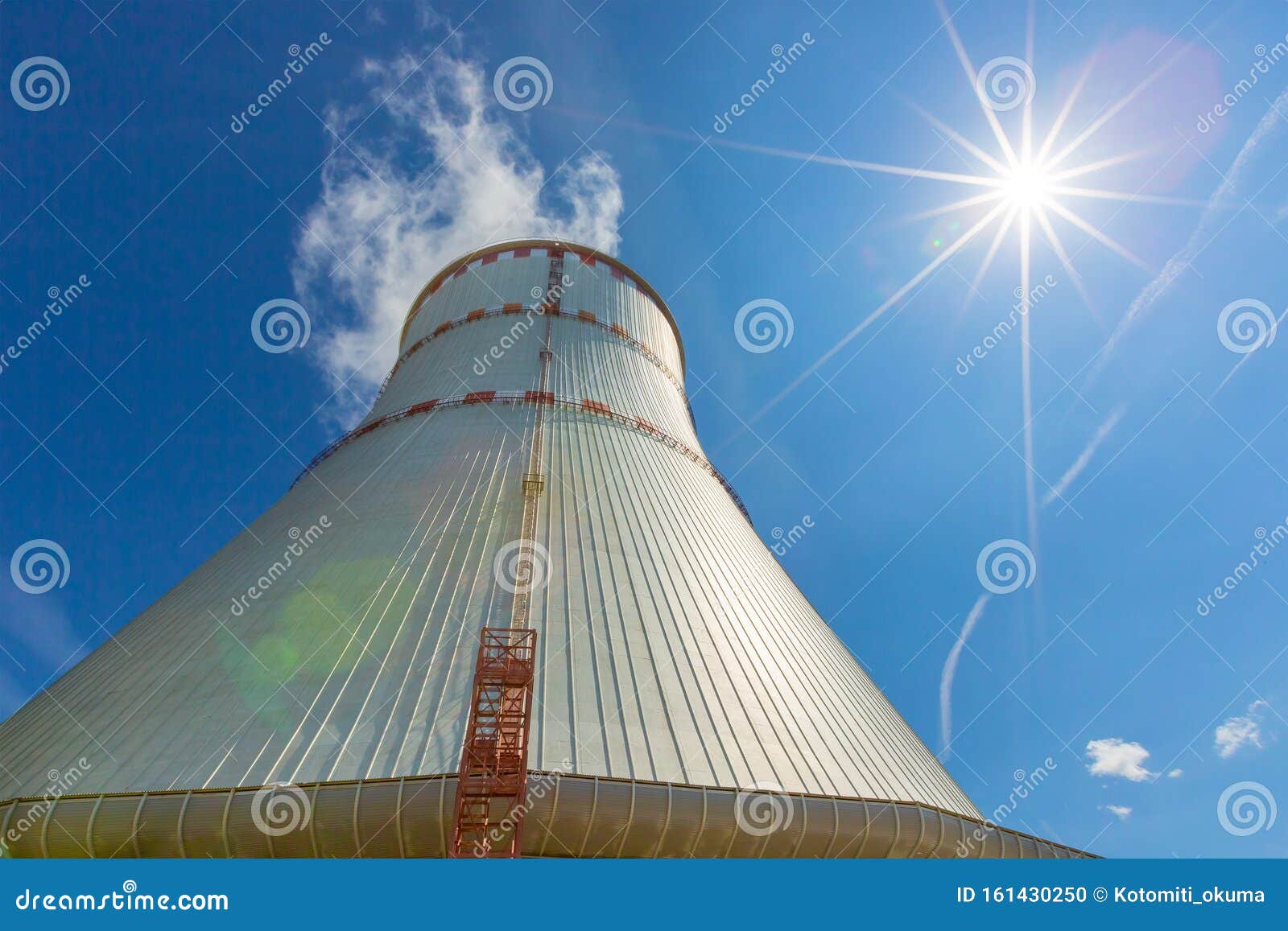 Cooling Tower of Nuclear Power Plant Stock Photo - Image of electric ...