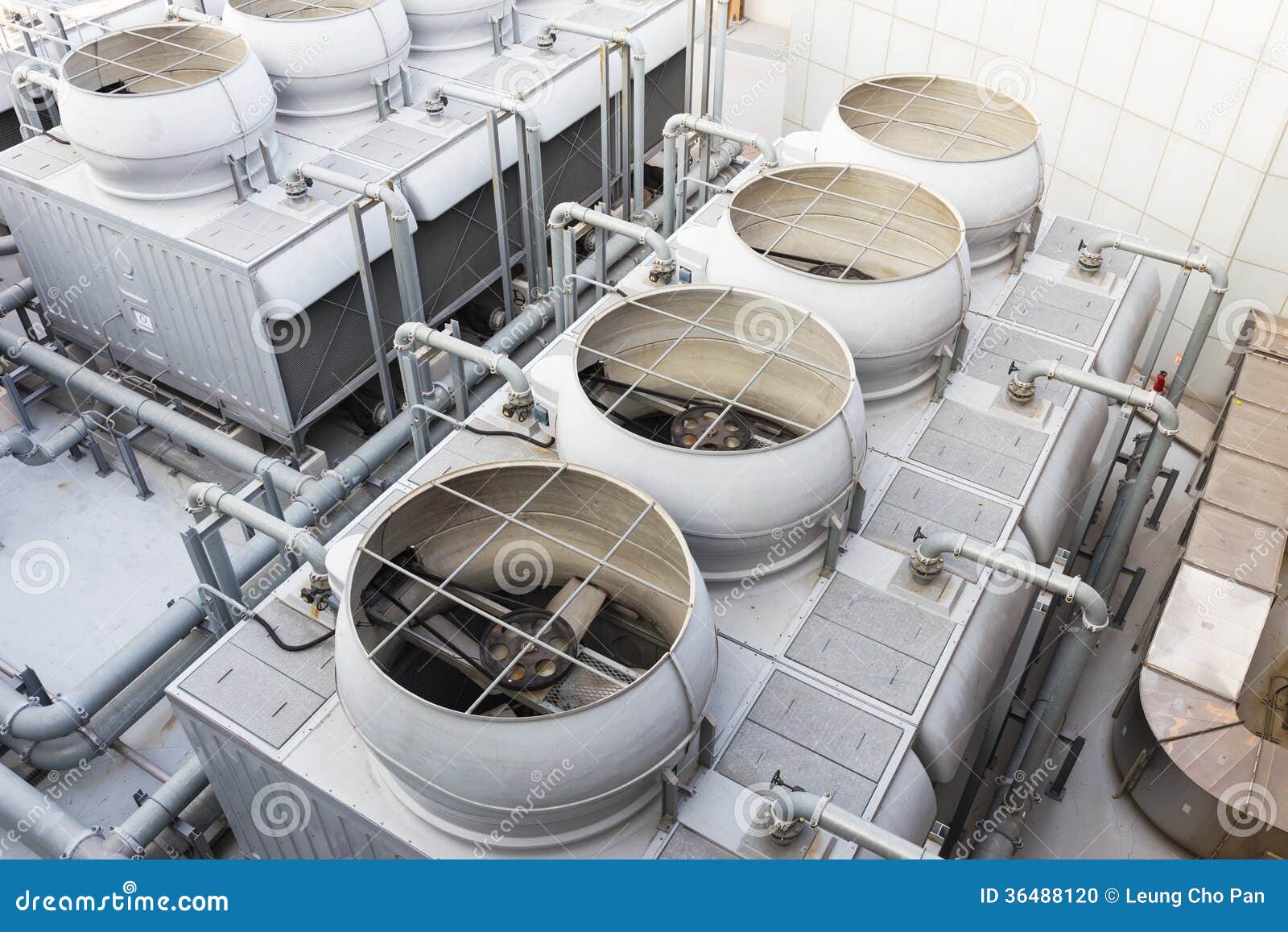 Cooling Tower Exhaust Of Oil And Gas Plant, Cooling Hot Gas In ...