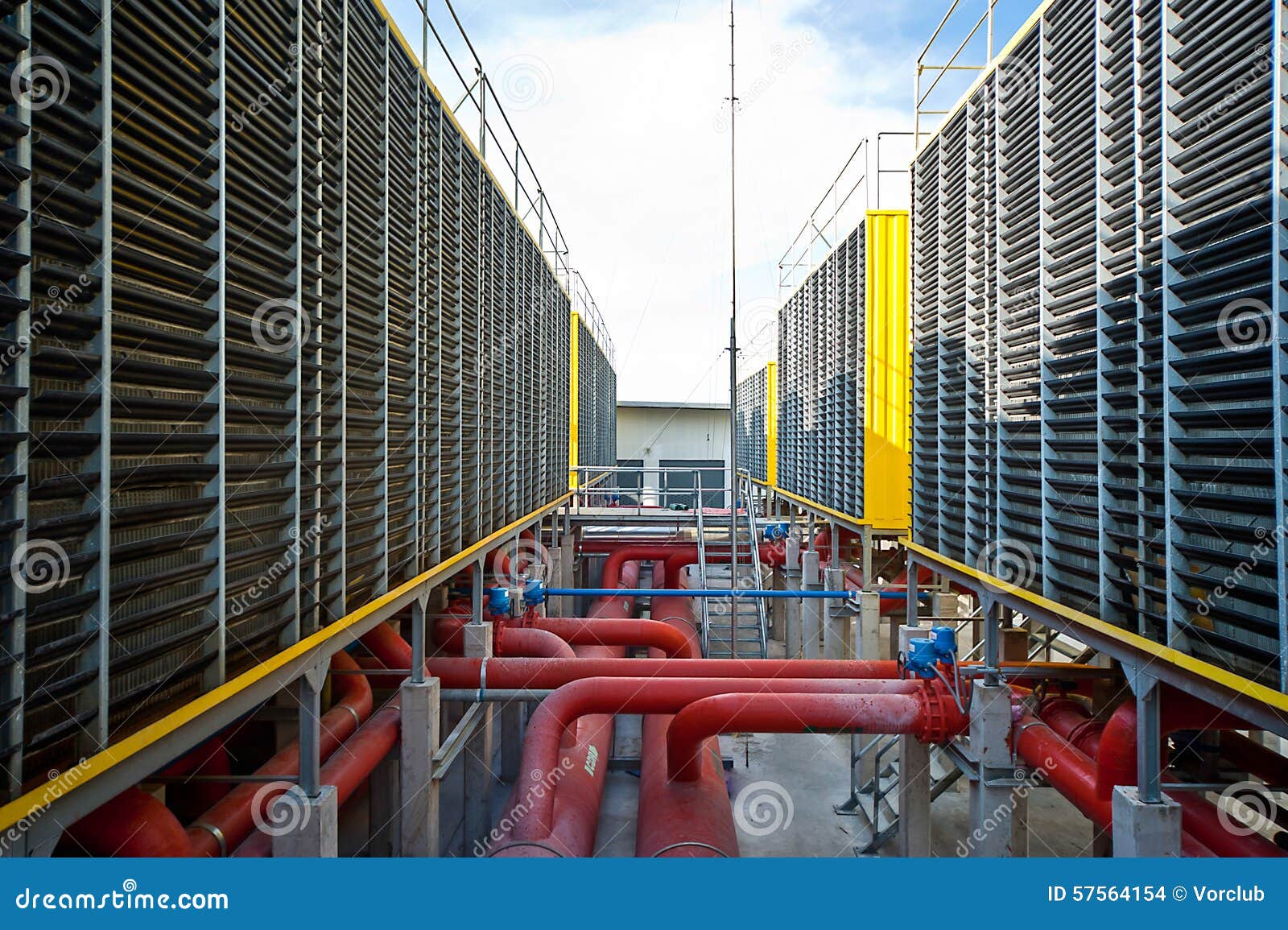 Cooling Tower Exhaust Of Oil And Gas Plant, Cooling Hot Gas In ...