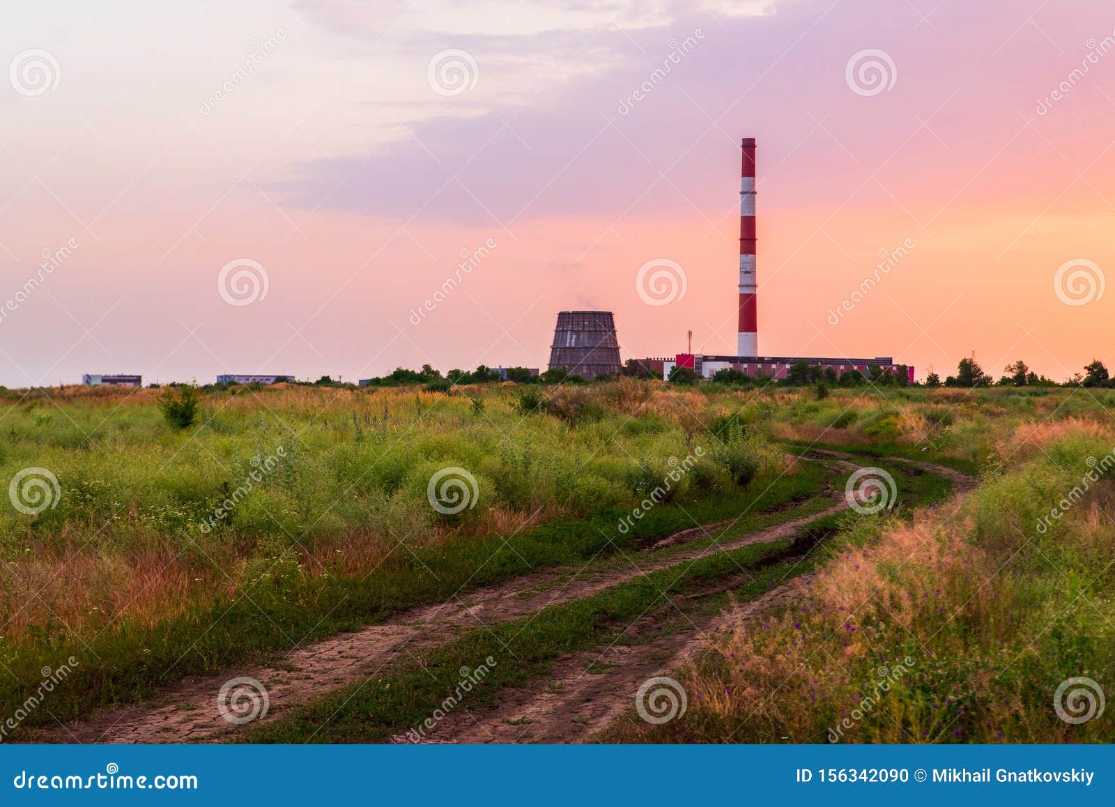 Cooling Tower of Thermal Power Plant Stock Photo - Image of emission ...