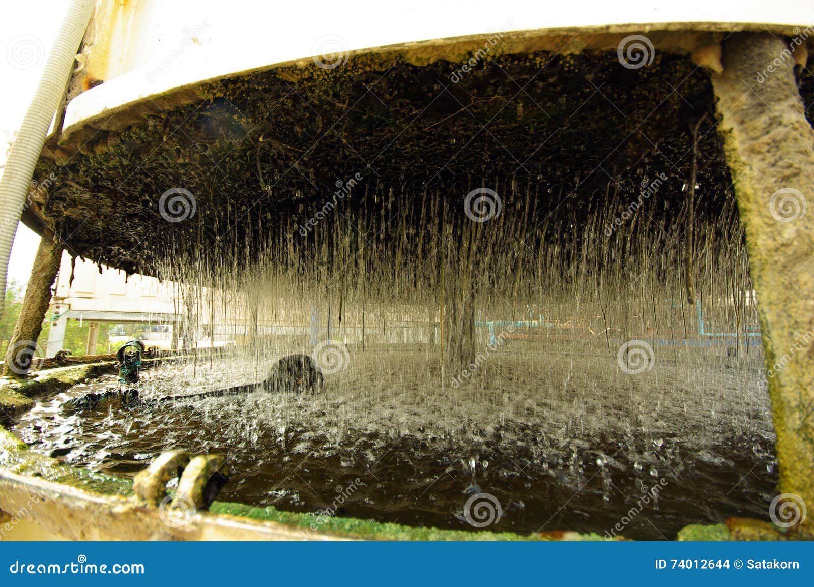 Cooling Tower Exhaust Of Oil And Gas Plant, Cooling Hot Gas In ...