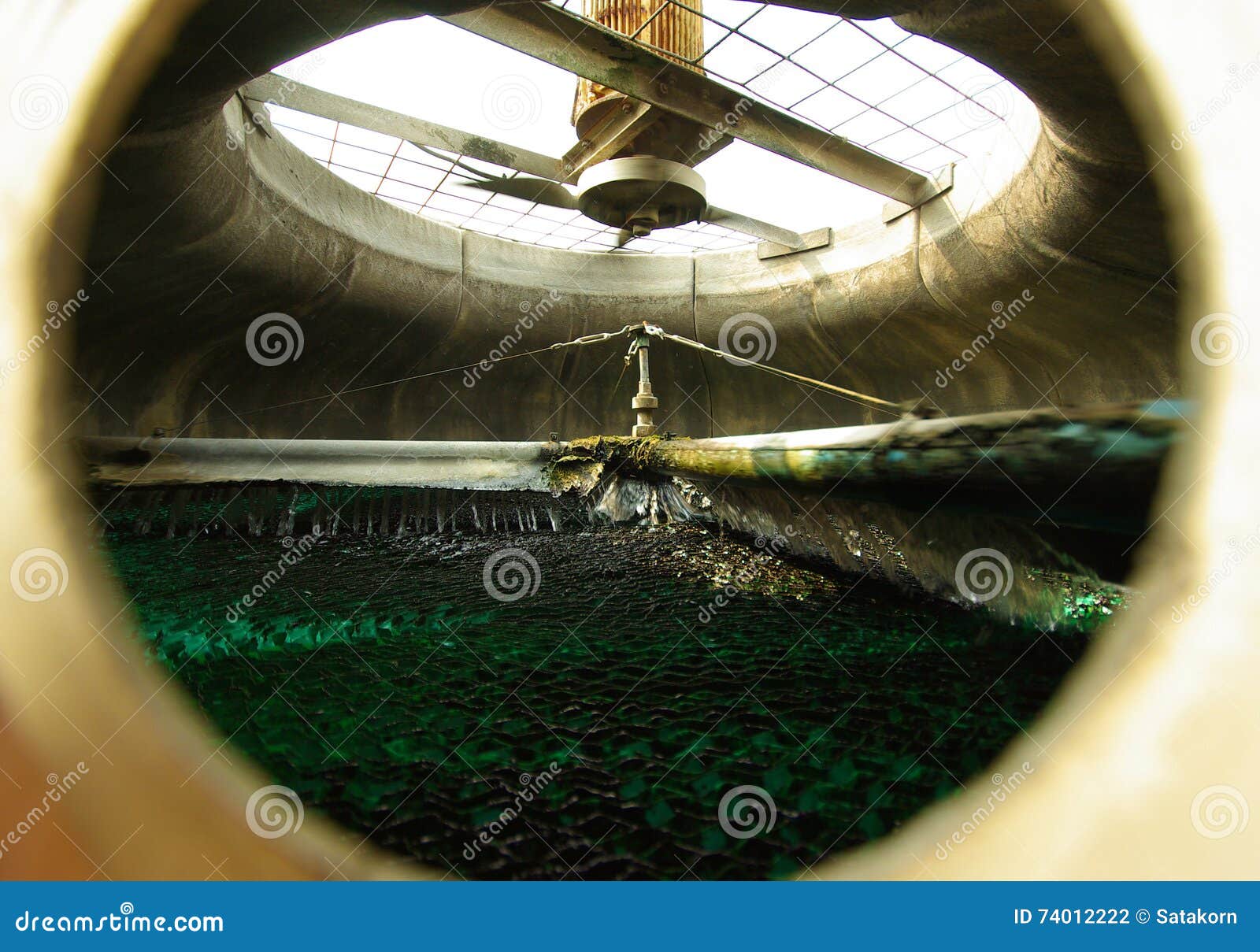 Cooling Tower Exhaust Of Oil And Gas Plant, Cooling Hot Gas In ...