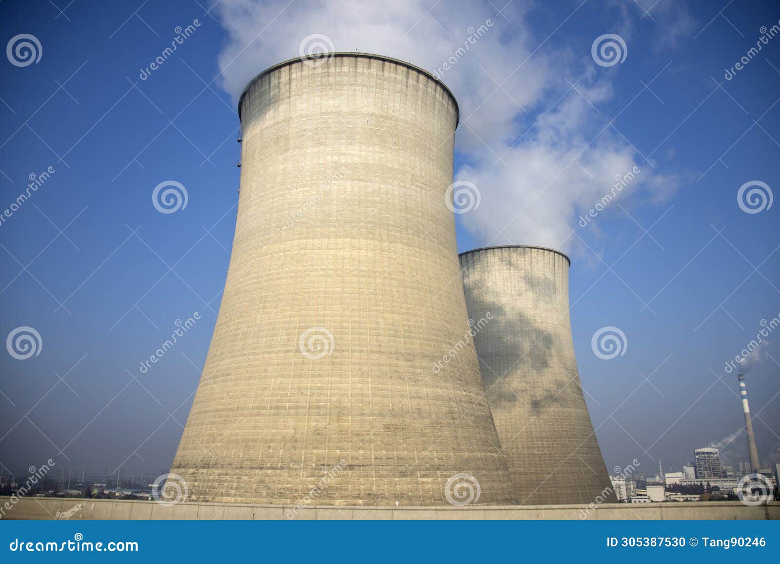 Cooling Towers of Nuclear Power Plant Electrical Energy Stock Photo ...