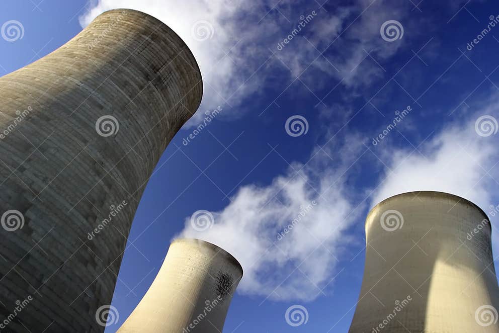 Cooling Towers, Power Station Stock Image - Image of brick, flume: 65591