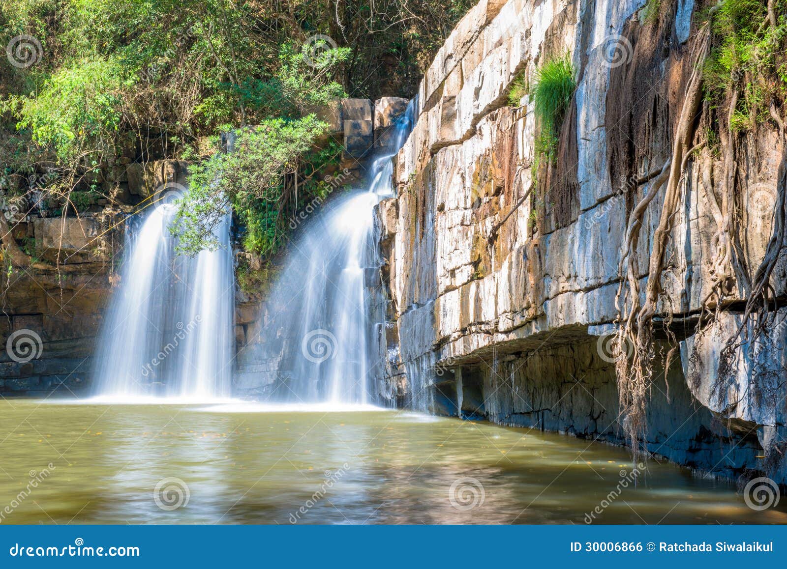 Waterfall stock photo. Image of cascade, water, jungle - 30006866