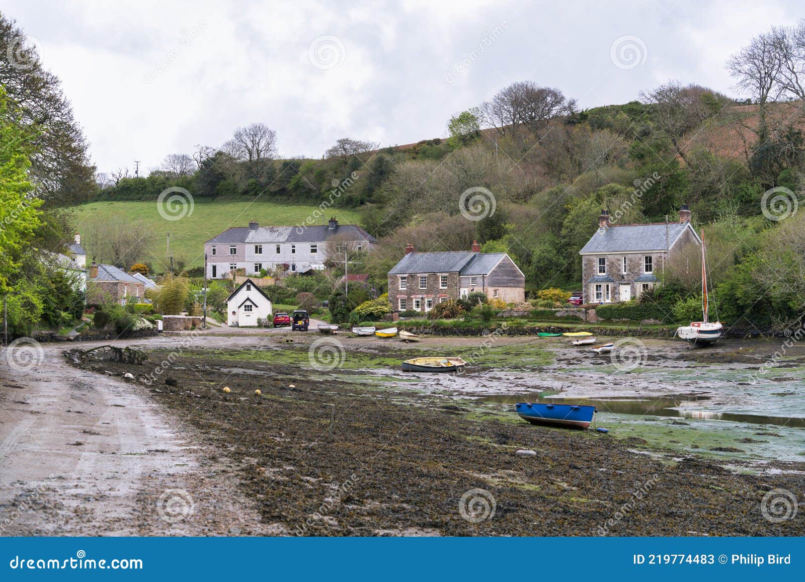 View of Coombe in Cornwall on May 12, 2021. One Unidentified Person ...