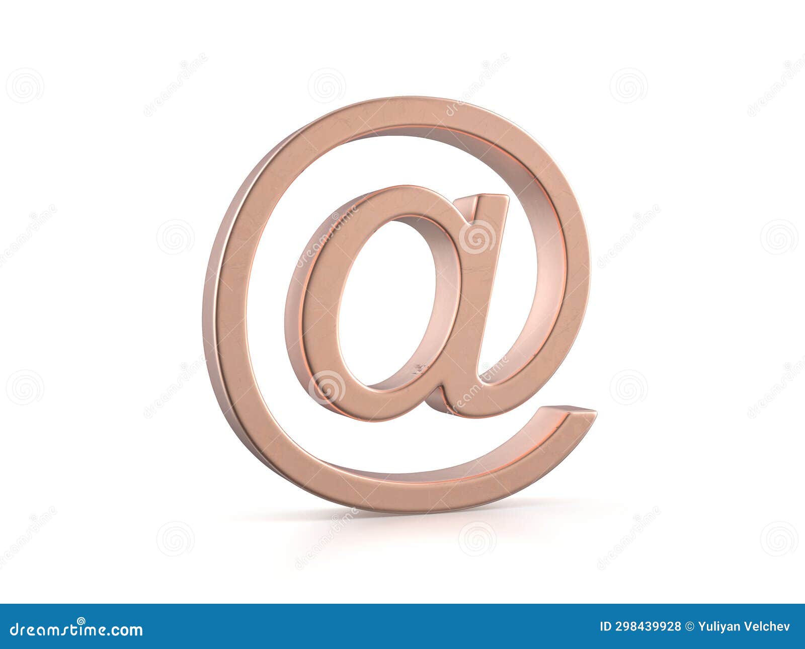 Cooper email symbol stock illustration. Illustration of texture - 298439928