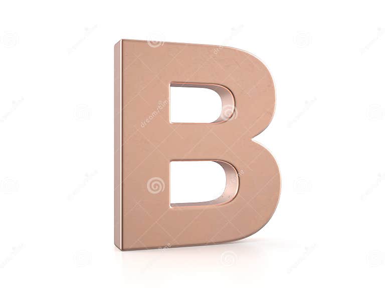 Cooper letter B stock illustration. Illustration of message - 298439949