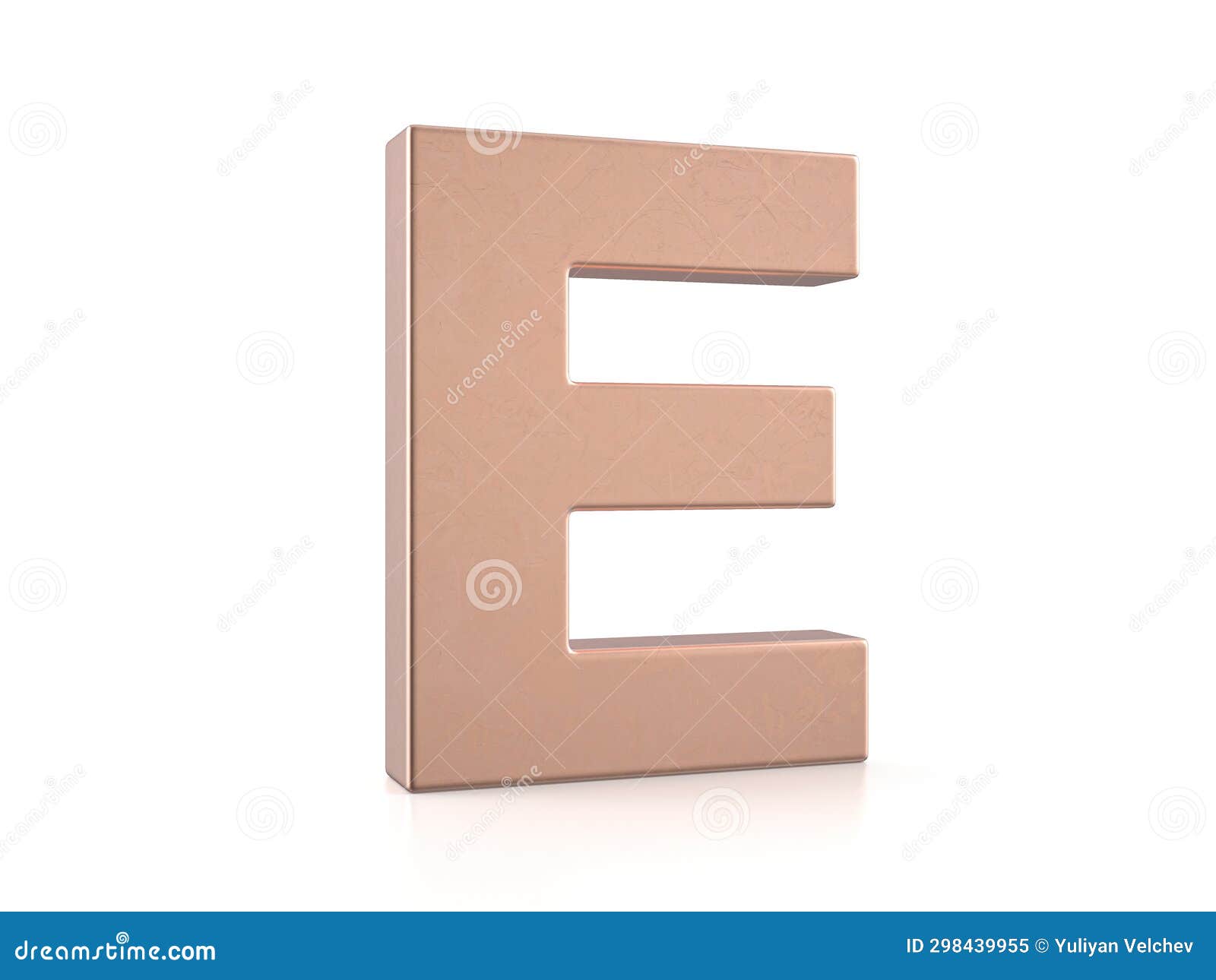 Cooper letter E stock illustration. Illustration of object - 298439955