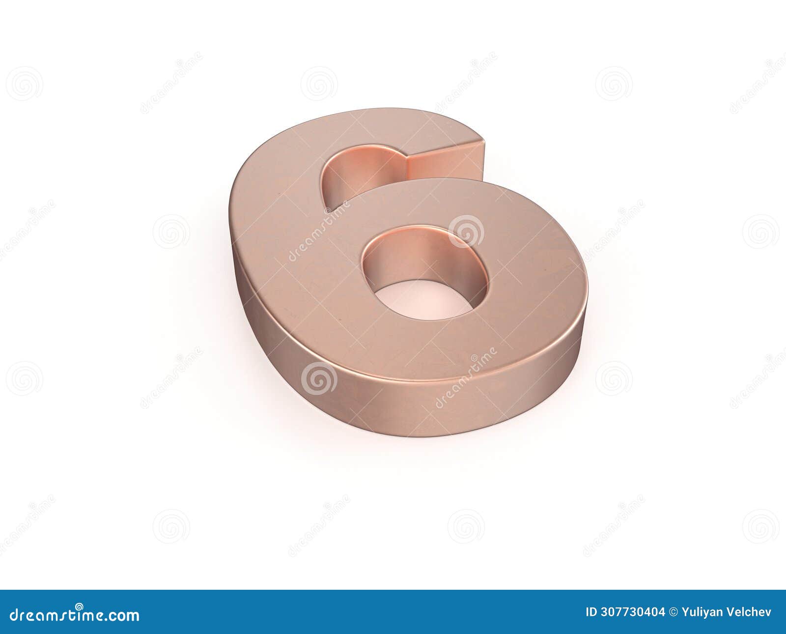 Cooper number six stock illustration. Illustration of number - 307730404