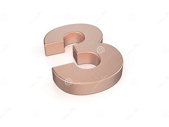 Cooper number three stock illustration. Illustration of element - 307730410