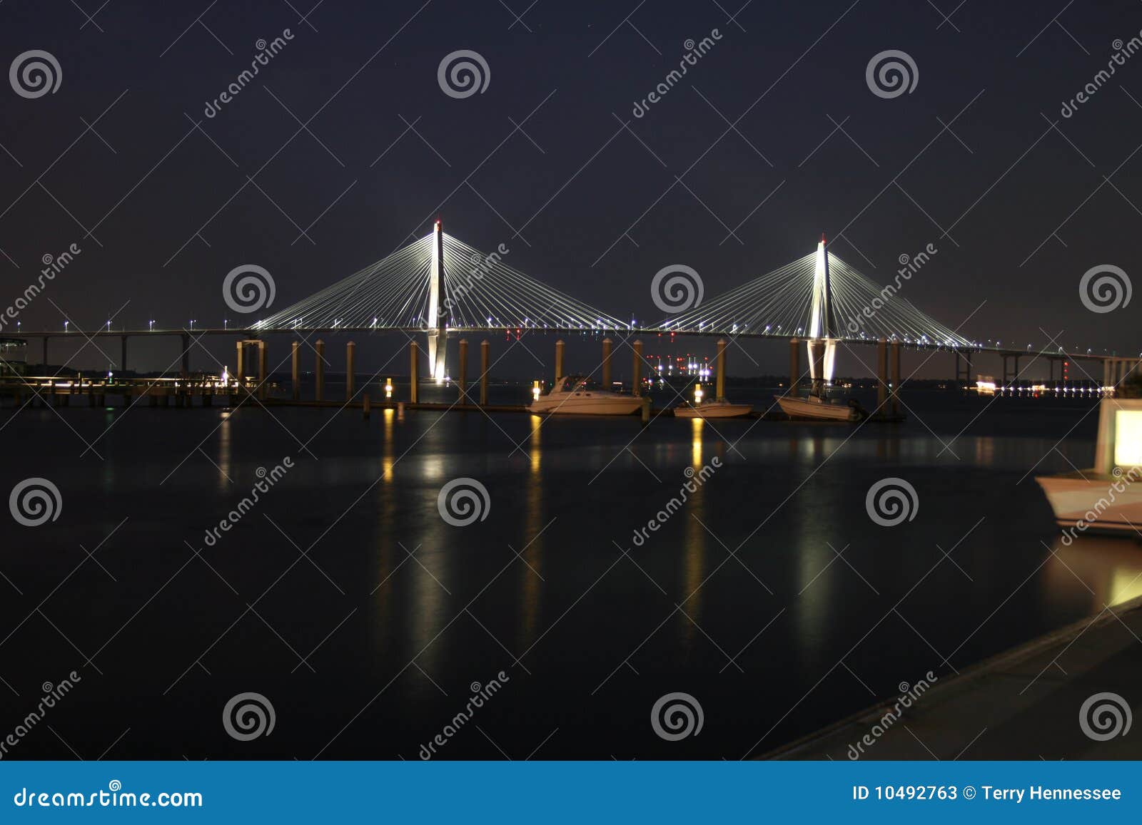 Cooper River Bridge stock image. Image of river, cooper - 10492763