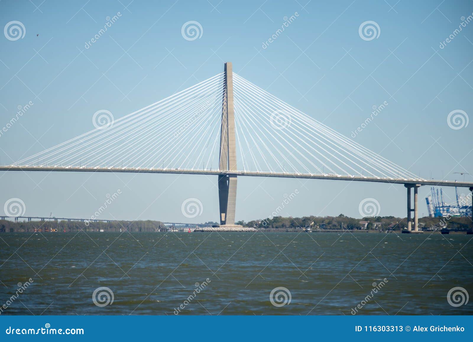The Cooper River Bridge - Charleston, South Carolina Stock Image ...