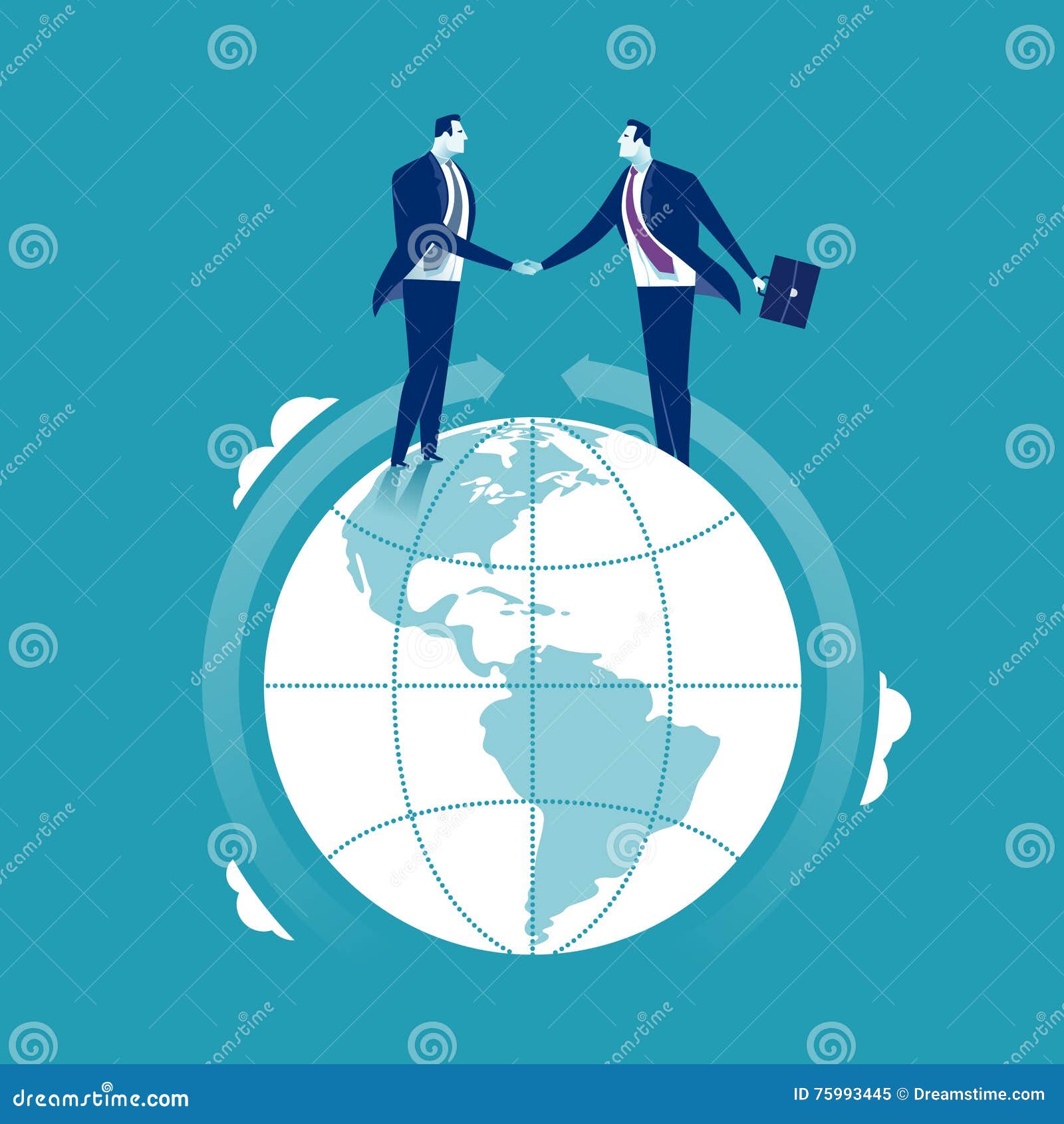 Cooperación global ilustración del vector. Ilustración de ayuda - 75993445