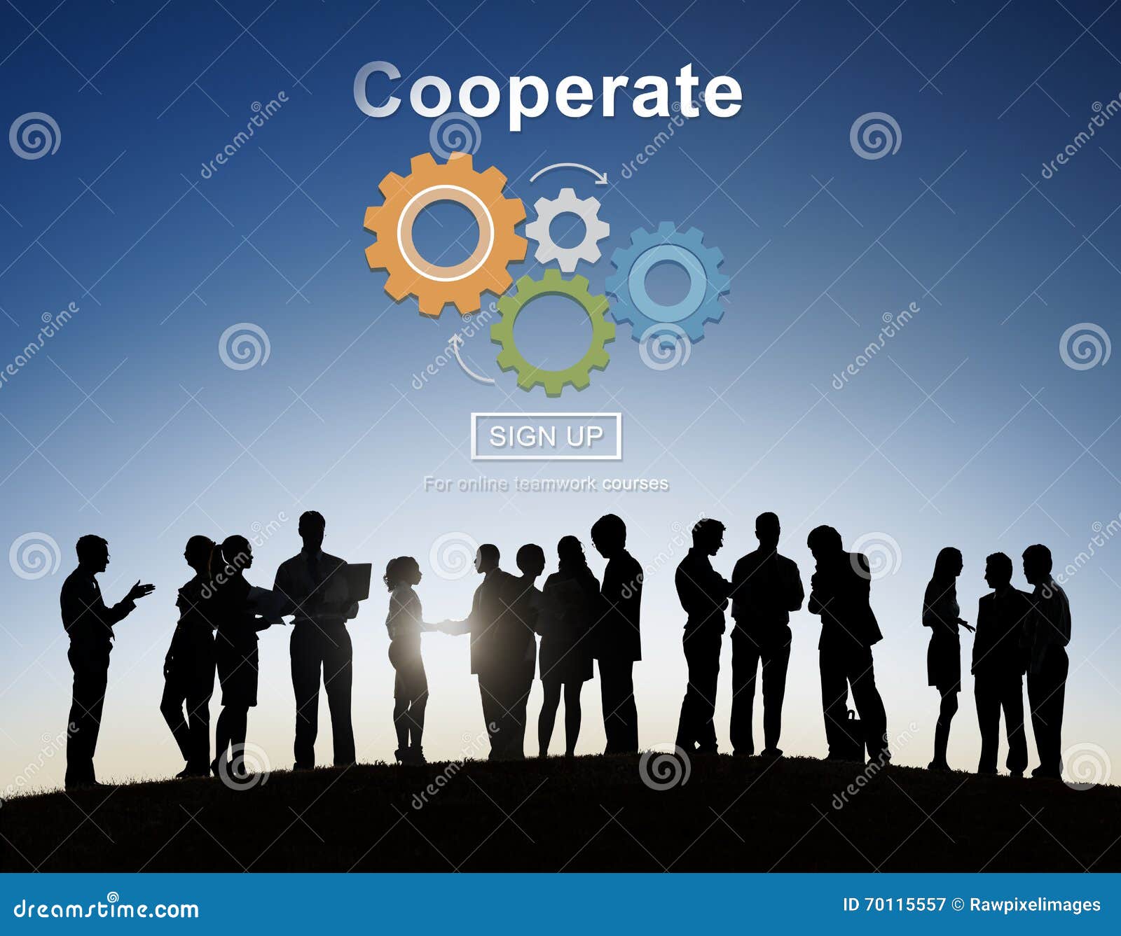 Cooperate Collaboration Team Cog Technology Concept Stock Image - Image ...